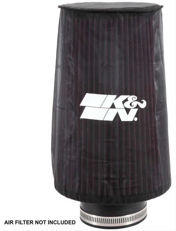 9" Long Air Filter Wrap, Pre Charger, Round, Polyester, Black, 6 ...