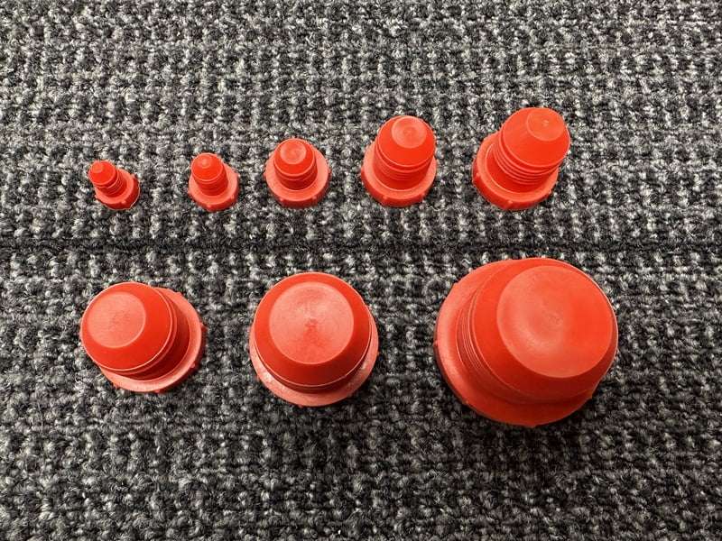 (Select your size) XRP Fitting, AN Flare Plugs, Aluminum & Plastic