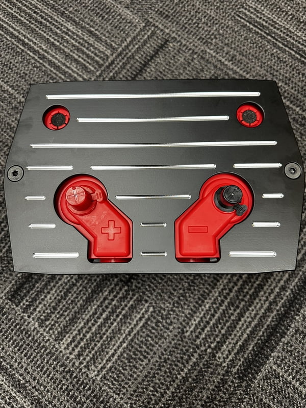 Optima Aluminum Battery Tray, Black w/ Ball-Milled, 4 Hole, Fits Optima ...