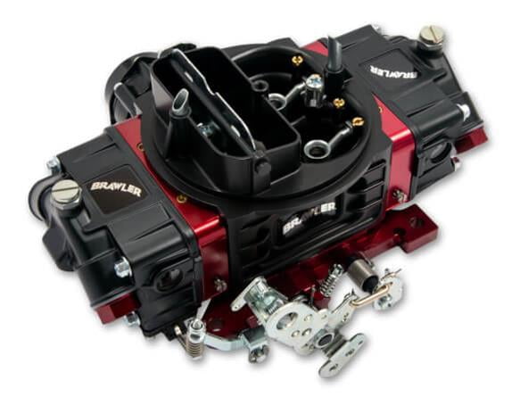 650 cfm, Brawler Series Carburetor, Black/Red, 4150 Square Bore ...
