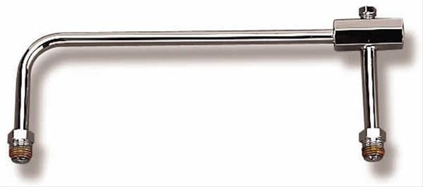 Carb. Fuel Line, Chrome, Steel, Holley, 4150, 5/8-18 Inv. Flare Inlet ...