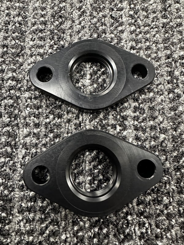 BBC Water Pump Spacers, Pair, Remote Pump Hose Adapter, 3/8" / .375 ...