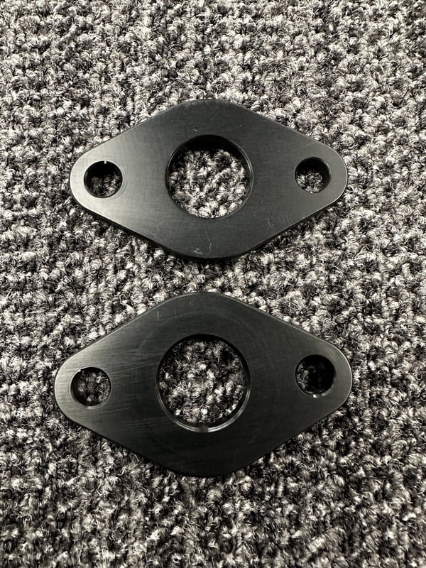 BBC Water Pump Spacers, W/P Billet Aluminum, Black Anodized, 1/4 ...