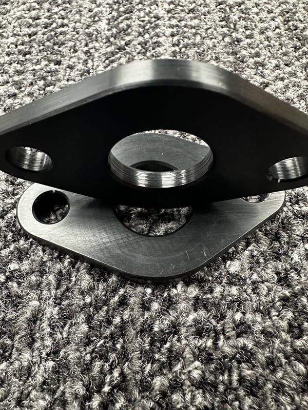 BBC Water Pump Spacers, W/P Billet Aluminum, Black Anodized, 1/4 ...