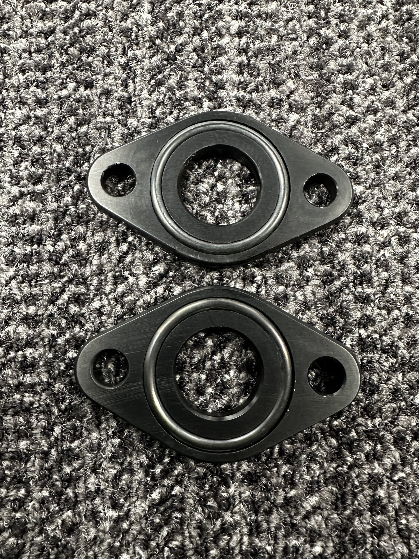 BBC Water Pump Spacers, W/P Billet Aluminum, Black Anodized, 1/4 ...