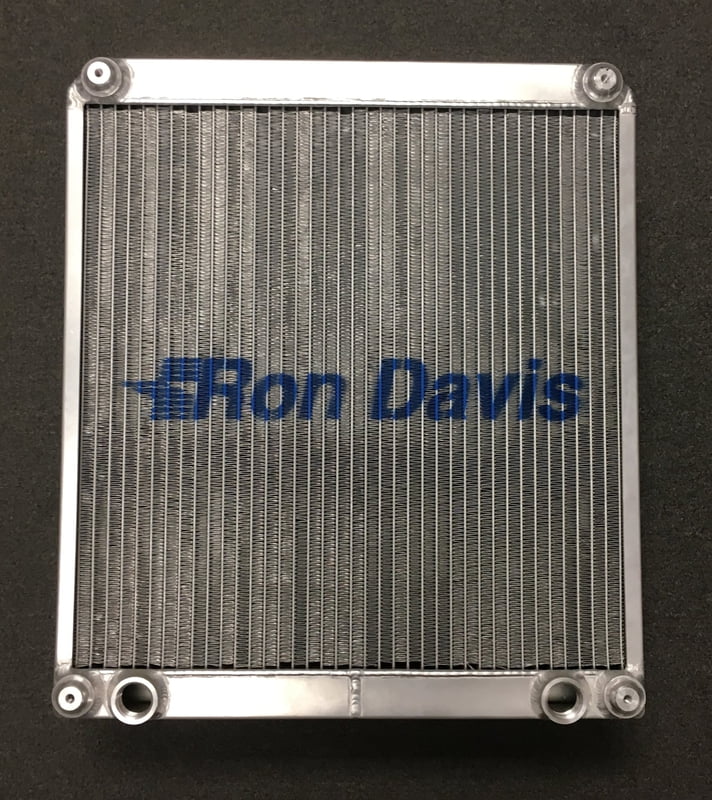 Dual Pass Drag Racing Radiator, 20.5" x 17.5" x 2", No Fill Neck ...