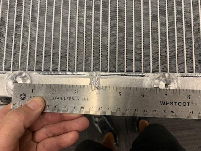 Dual Pass Drag Racing Radiator, 16" x 14" x 2", No Fill Neck, 3/4" NPT ...