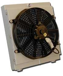 Dual Pass Drag Racing Radiator, 16" x 14" x 2", No Fill Neck, 3/4" NPT ...