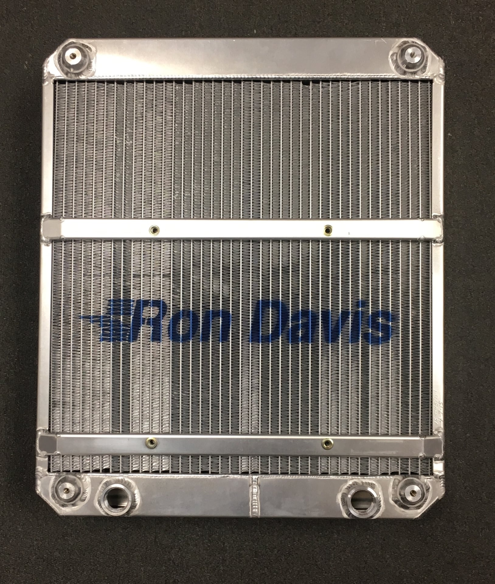 Dual Pass Drag Racing Radiator, 21" x 17.6" x 2", No Fill Neck, 3/4 ...