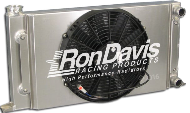 Dual Pass Drag Racing Radiator, 25" x 16" x 2", 1-1/4" In / Out, Door ...