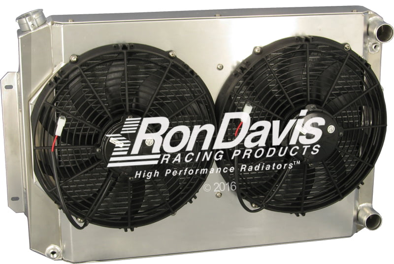 LS Conversion Radiator, 67-69 Camaro / Firebird, w/ Dual 13" Spal Fans ...