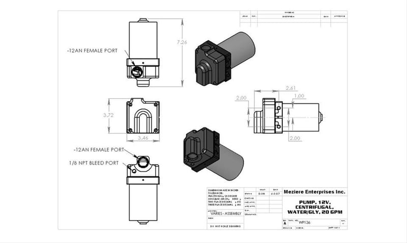 Inline Remote Electric Water Pump, #12 Single Inlet, #12 Single Inlet ...