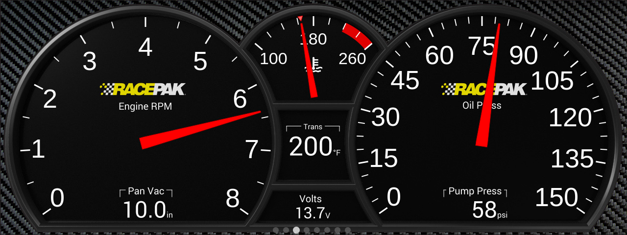 6.86" Pro Dash Race Pak