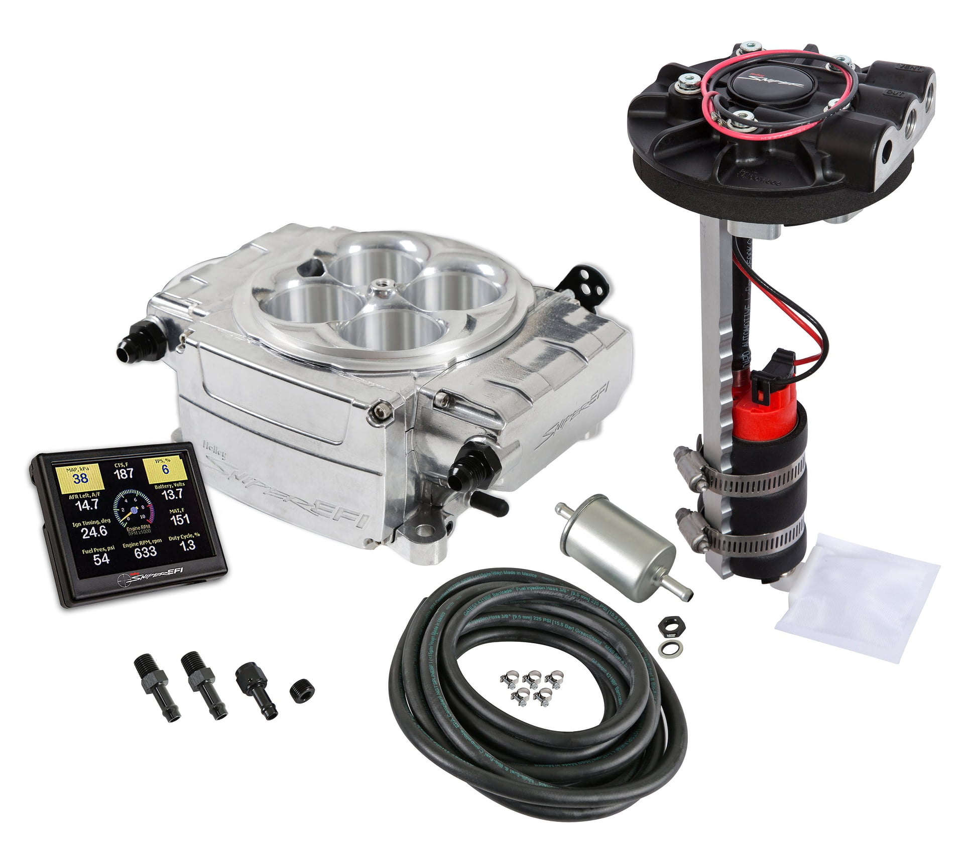 Holley Sniper 2 EFI, Polished, 4150 Flange, 800CFM, 650HP, Kit, Without ...