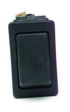 Black Rocker Switch, On-Off, Non-Lighted, 30 Amp