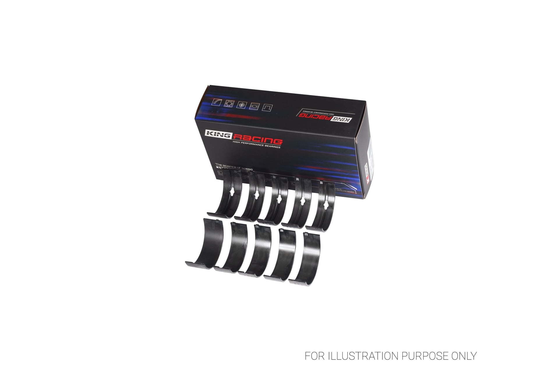 Main Bearings, Coated, .001" Extra Clearance, 3S-GTE Gen 2 SW20 ST185 ...