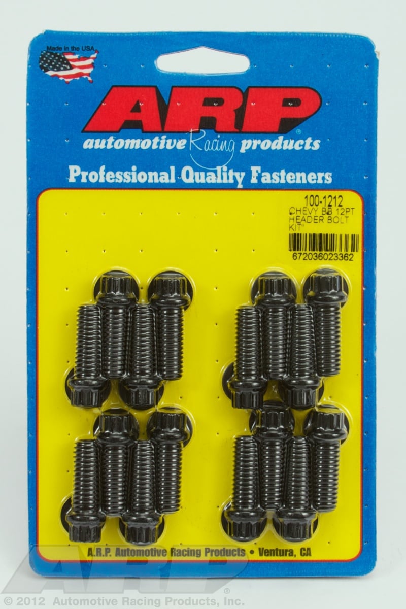 1.00" UHL Header Bolts, 12 Pt Head, BBC, SB Ford, FE Ford, 429-460 Ford ...