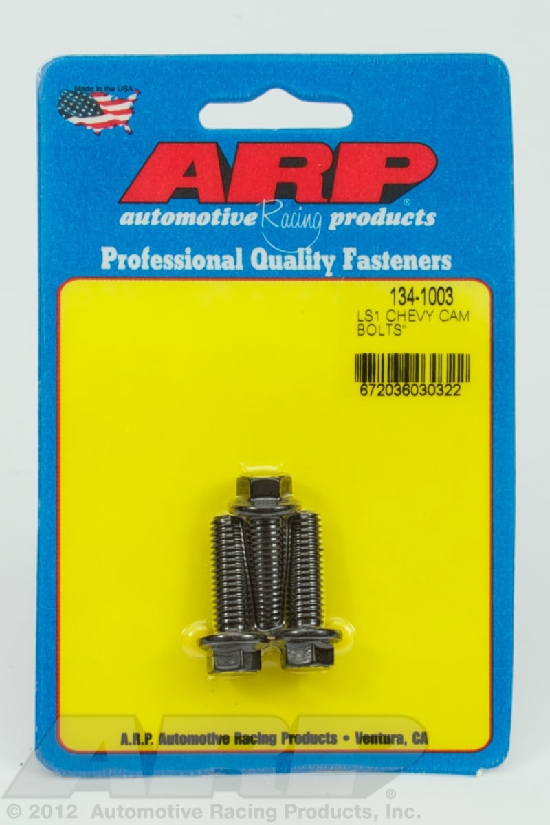 ARP Cam Bolt Kit, High Performance, Black Oxide, M8, Chevy 1998-2004, 5 ...