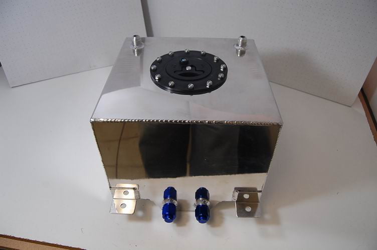 5 Gal. Aluminum Fuel Cell, 11.8" x 10" x 10.25", 2 -10 Outlets @ Bottom ...