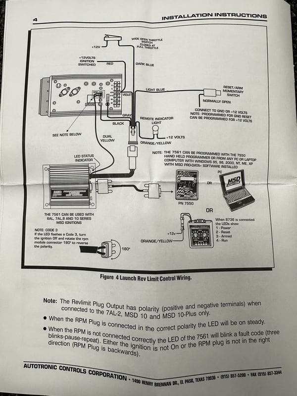 MSD 7561 Marine Programmable Launch Rev Limiter, Limited IN STOCK
