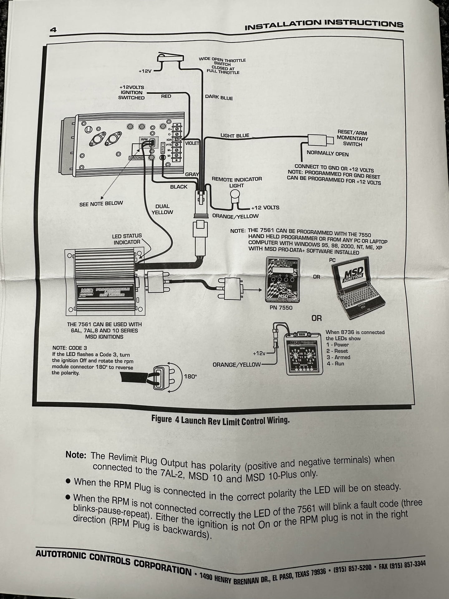 MSD 7561 Marine Programmable Launch Rev Limiter, Limited IN STOCK