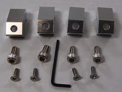 Ignition Wire Loom Mounting Brackets, Polished Aluminum, Center Bolt ...