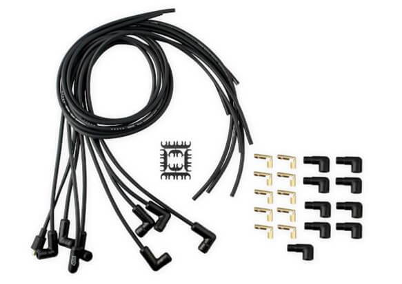 90°, Spark Plug Wires, Extreme 9000 Black Ceramic, Spiral Core, 8mm ...