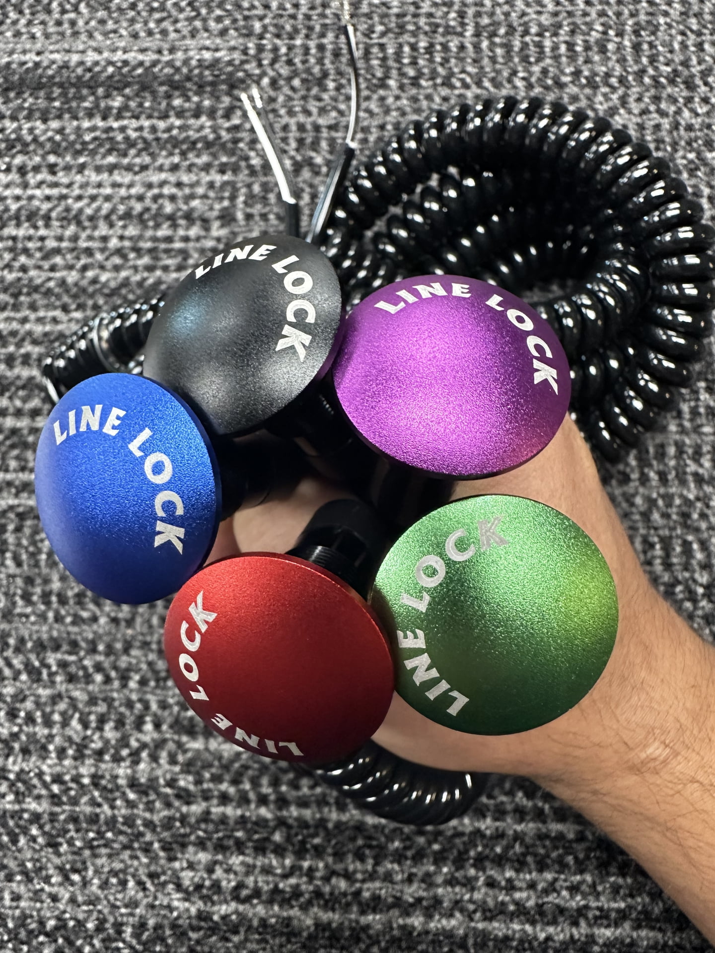 Atomic Billet, "LINE LOCK" Laser Etched Mushroom Button, Large 1.18 ...