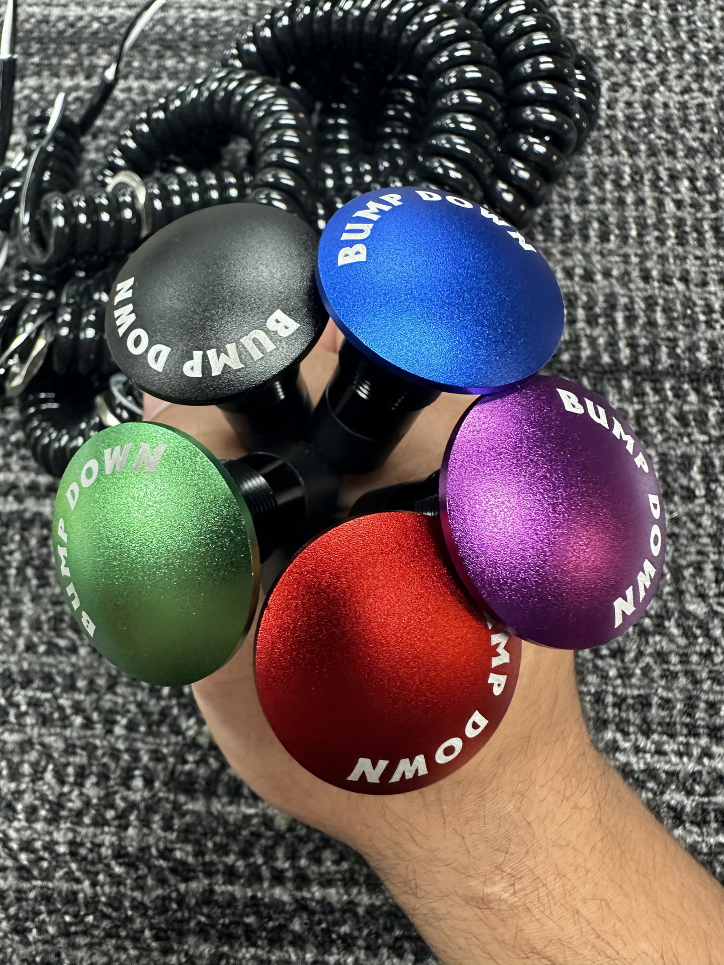 Atomic Billet, "BUMP DOWN" Laser Etched Mushroom Button, Large 1.18 ...