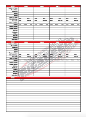 Drag Racing Log Book