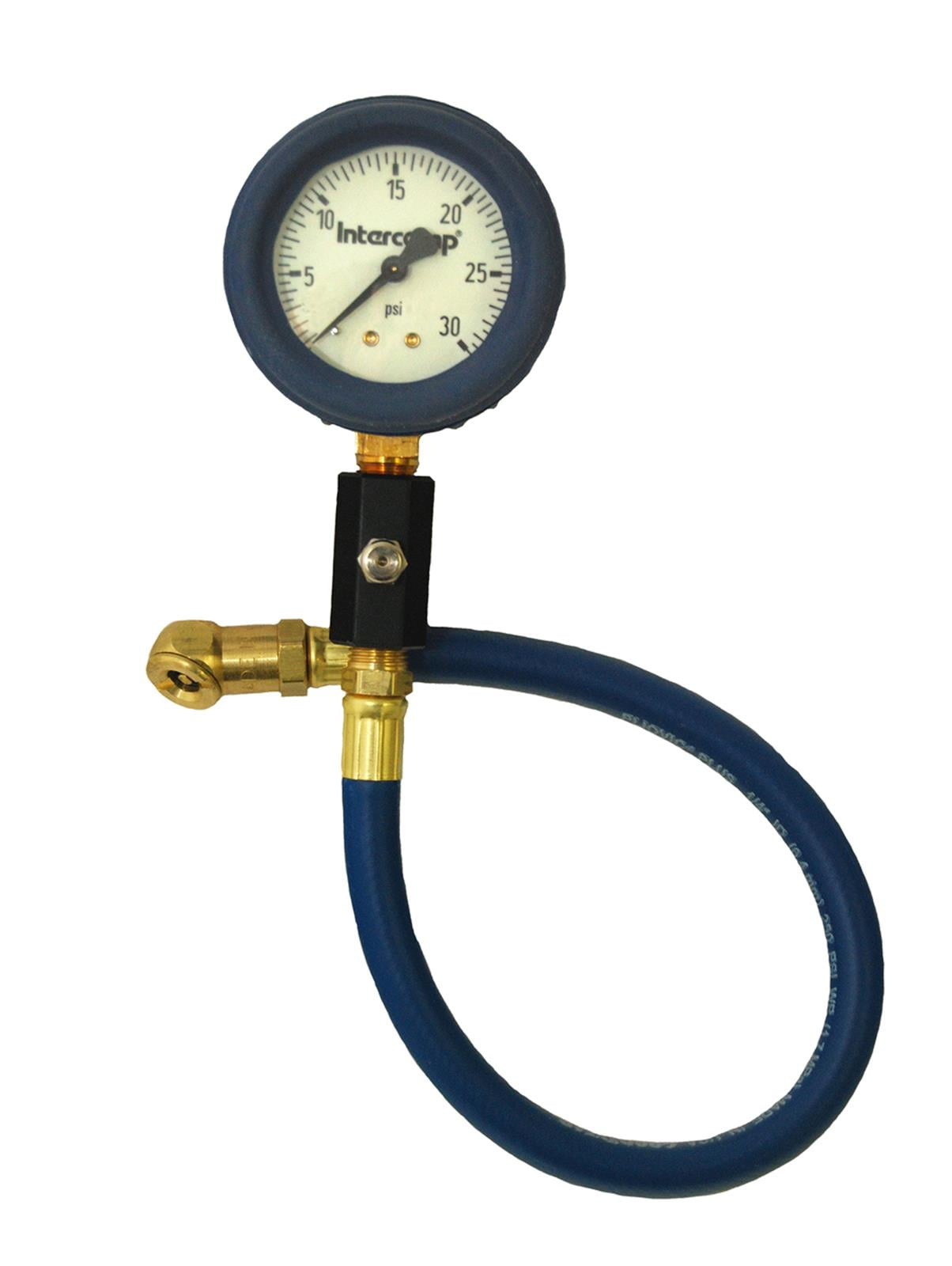 2-1/2", 30psi Tire Pressure Gauge, Analog, 2.50" Diameter, Glow-in-the-Dark Face, 0-30 psi, 17 ...