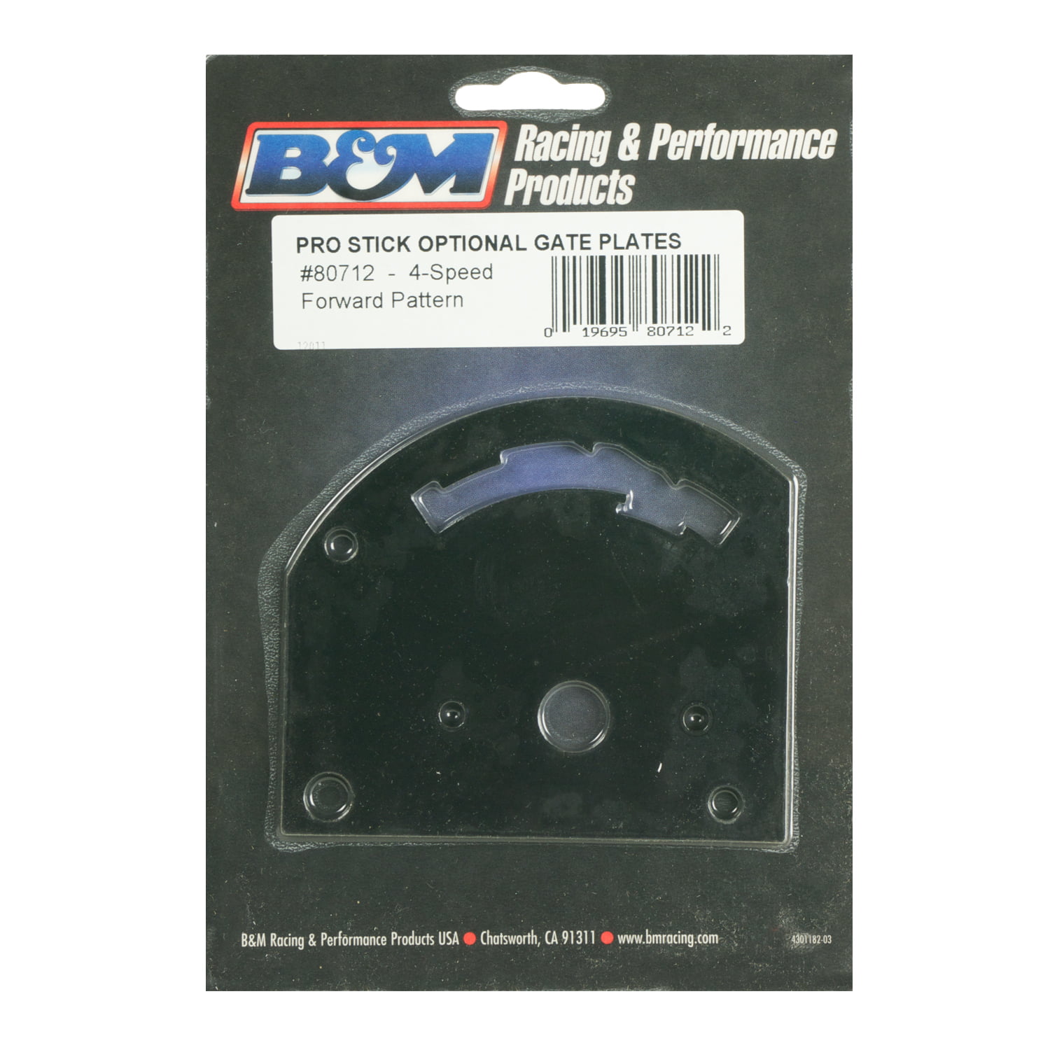 Gate Plate, 4 Spd. Forward Pattern, B&M Pro Stick, Pro Bandit, Magnum ...