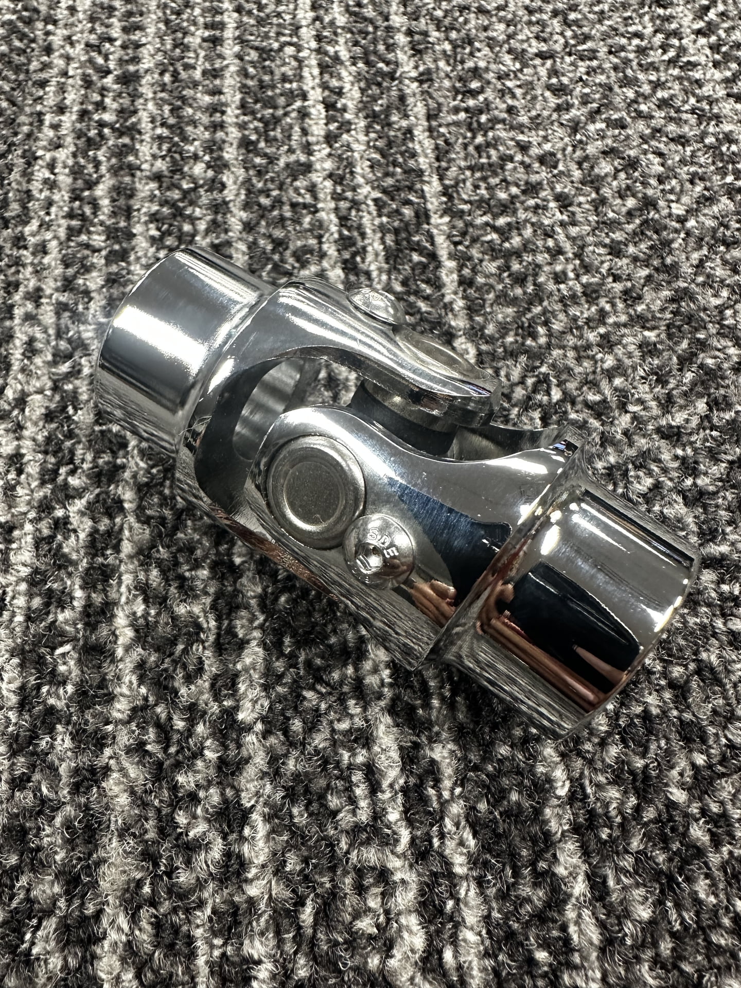 Steering Universal Joint, Chrome Steel, 3/4" Round Smooth Bore x 3/4 ...