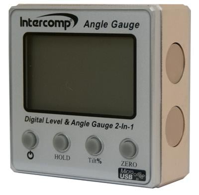 Angle Gauge, Digital, Display Rotates 180° Reads from 0°- 90° in 0.05 ...